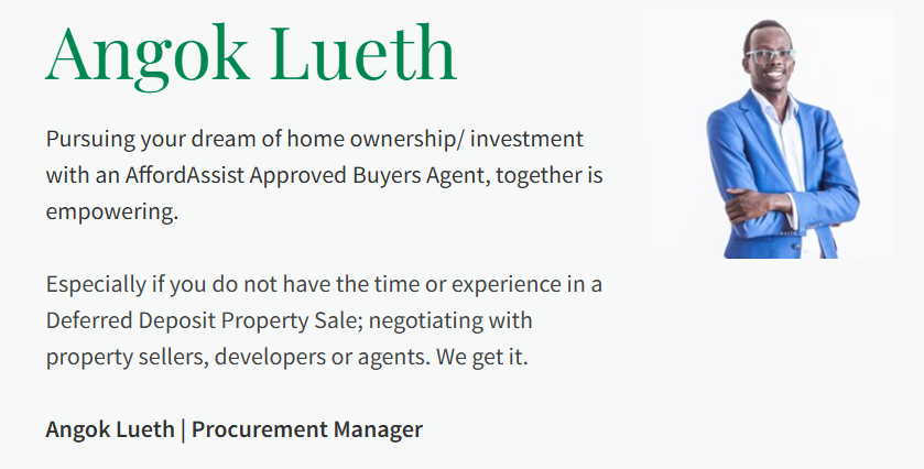 Angok Lueth - AffordAssist | Procurement Manager