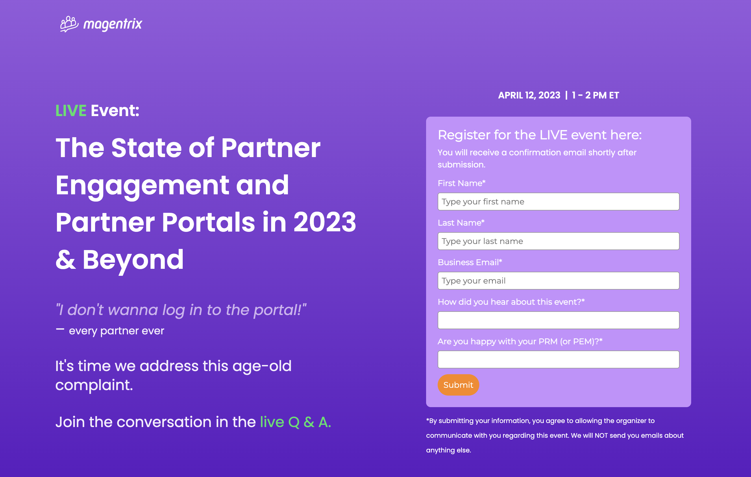 LIVE The State Of Partner Engagement And Partner Portals In 2023 LIVE The State Of Partner Engagement And Partner Portals In 2023