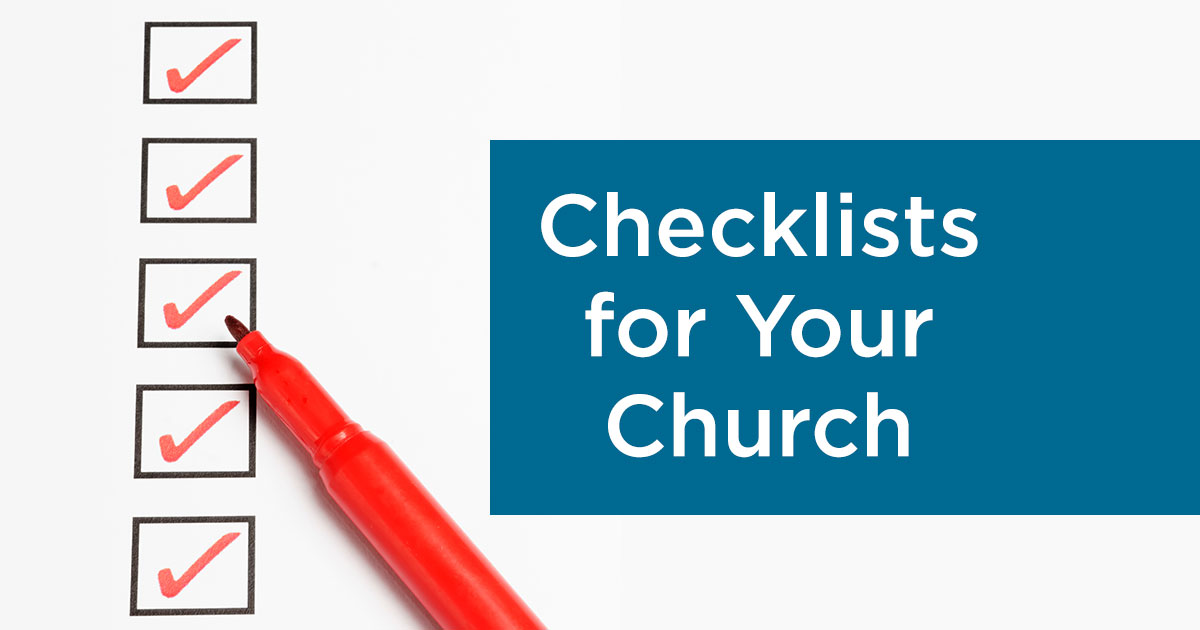 Checklists for Your Church