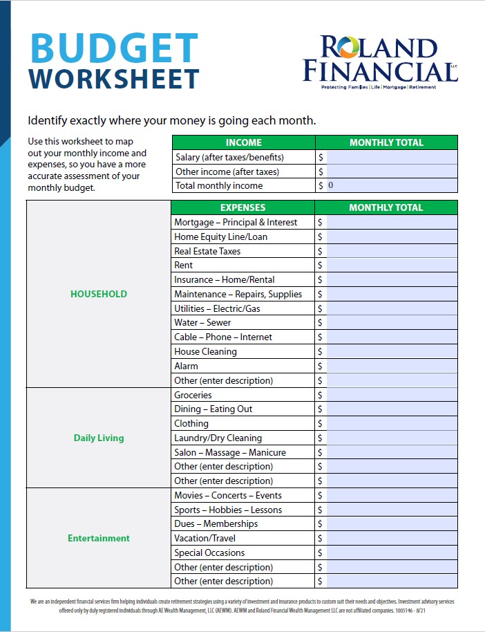 Retirement Budget Worksheet Retirement Budget Worksheet