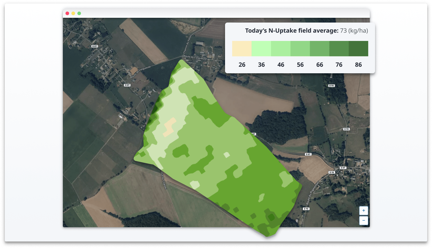 Nitrogen absorption map | Atfarm