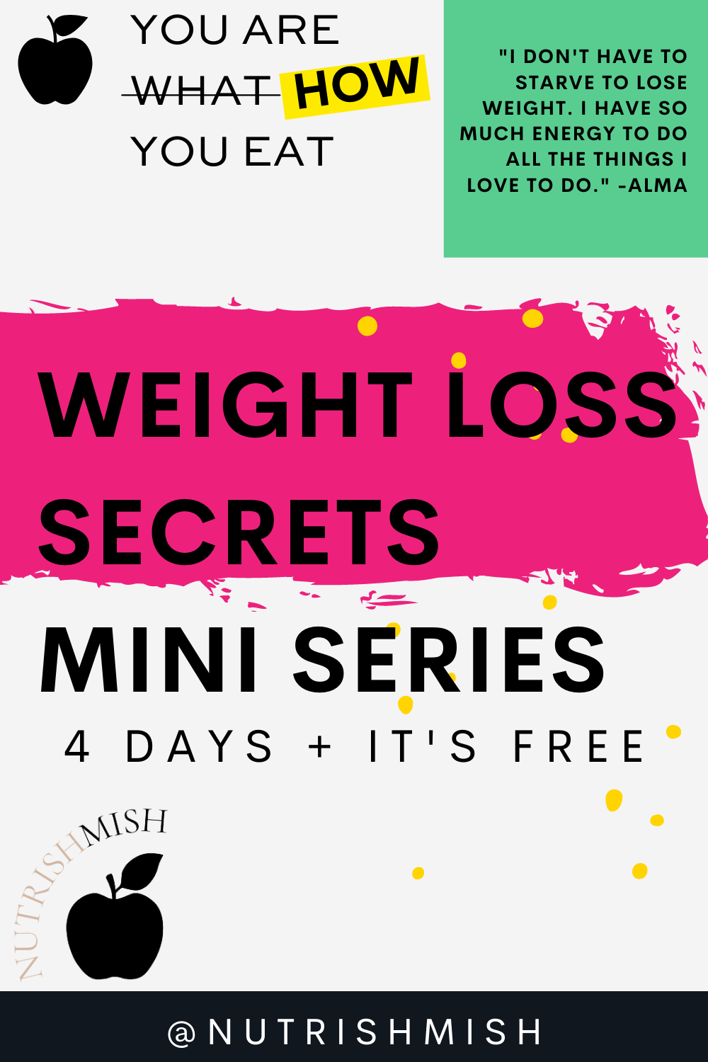 Nutrishmish Weight Loss Secrets Mini Series