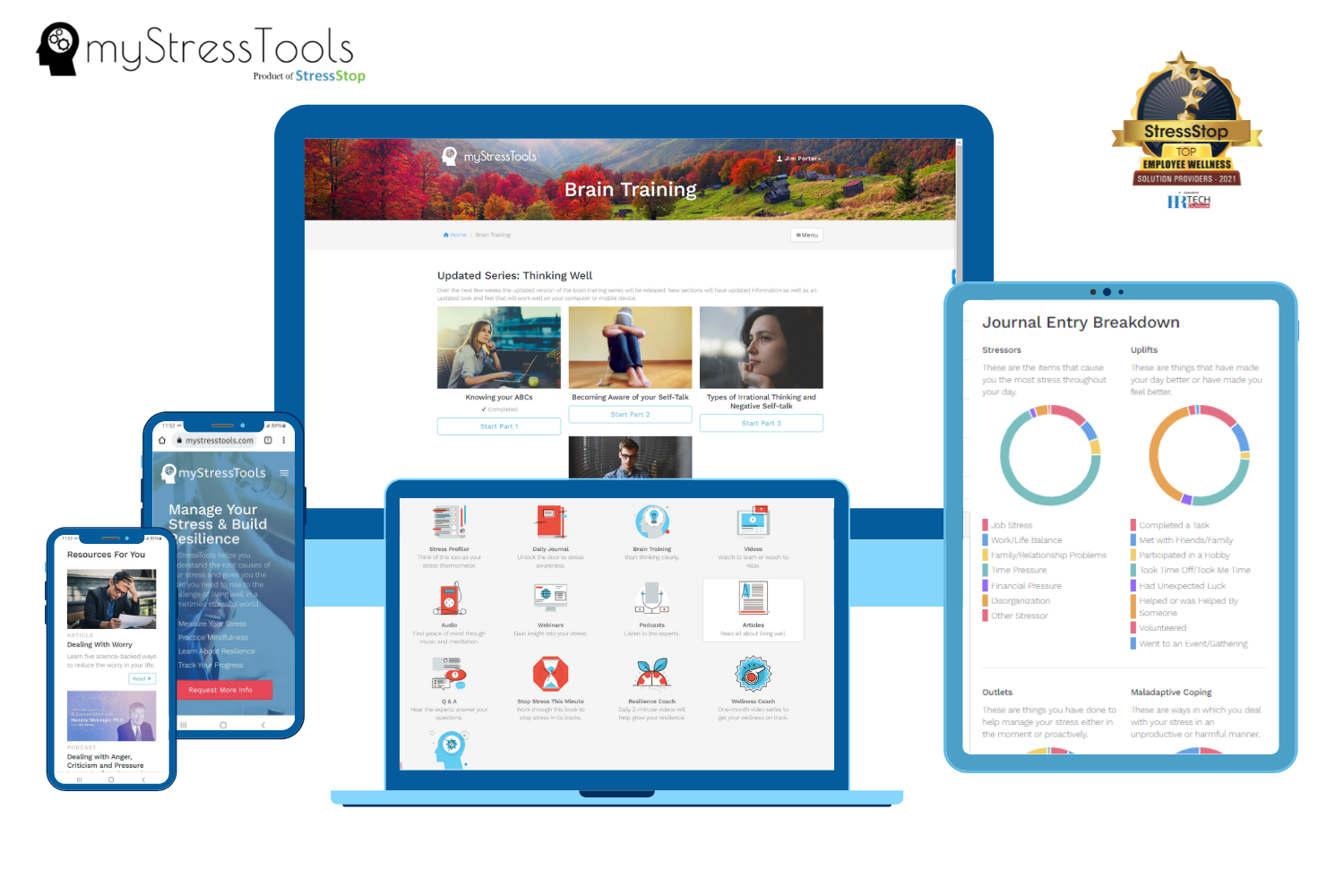 My Stress Tools online wellness platform