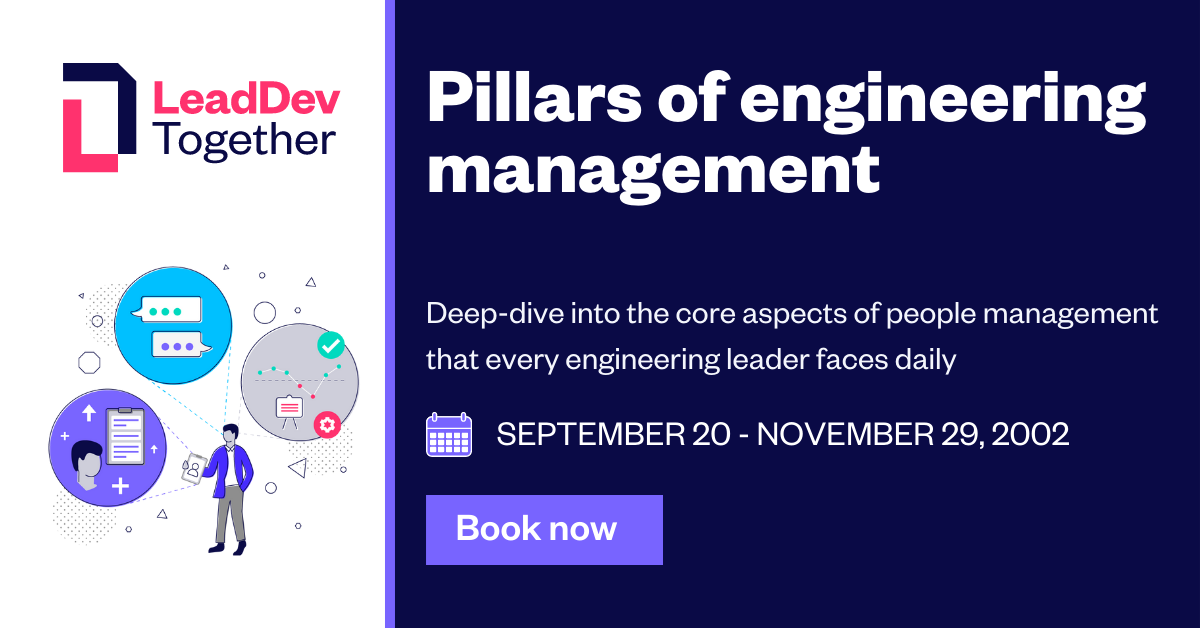 Book Now | LeadDev Together | Group Learning Courses