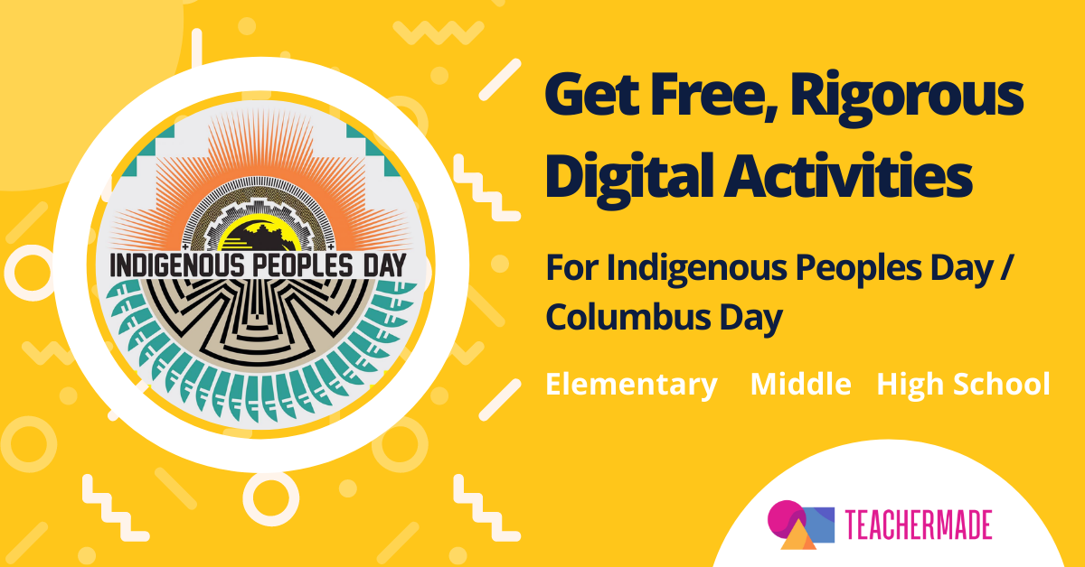 Free Worksheets for Indigenous Peoples Day / Columbus Day