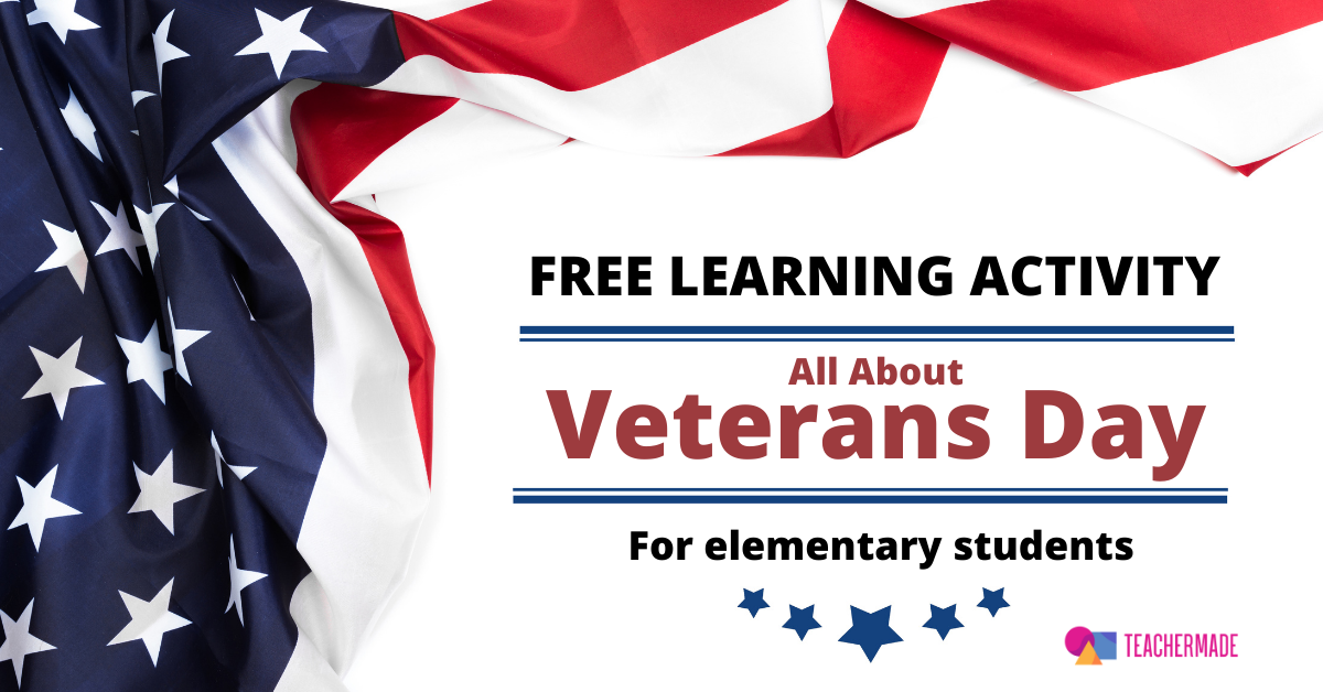 Free Veterans Day Activity - Elementary Level