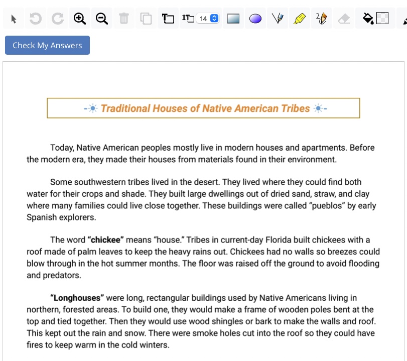 Free Native American History Activity: Traditional Houses of Native ...