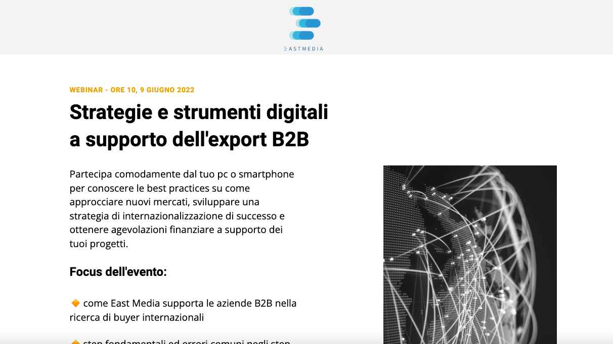 Strategie e strumenti digitali a supporto dell'export B2B