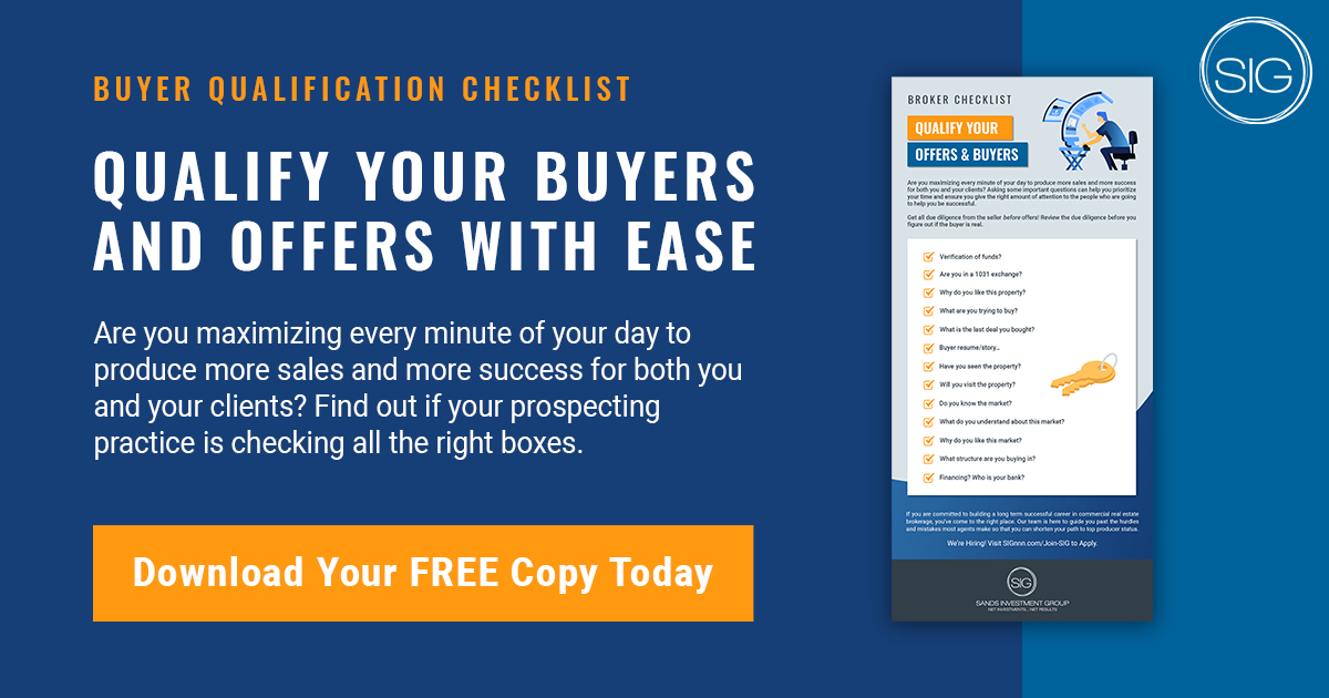 Buyer Qualification Checklist | Sands Investment Group