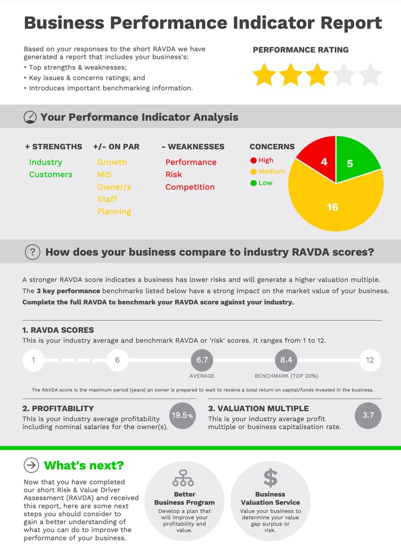 Business Peformance Report