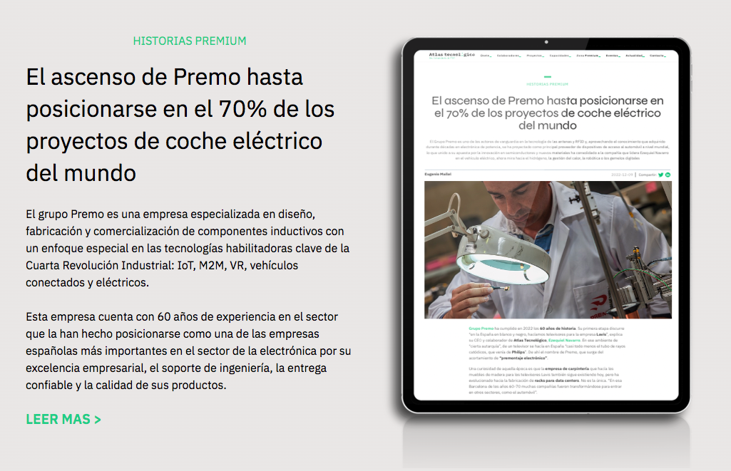 Atlas tecnológico | El ascenso de Premo hasta posicionarse en el 70% de ...
