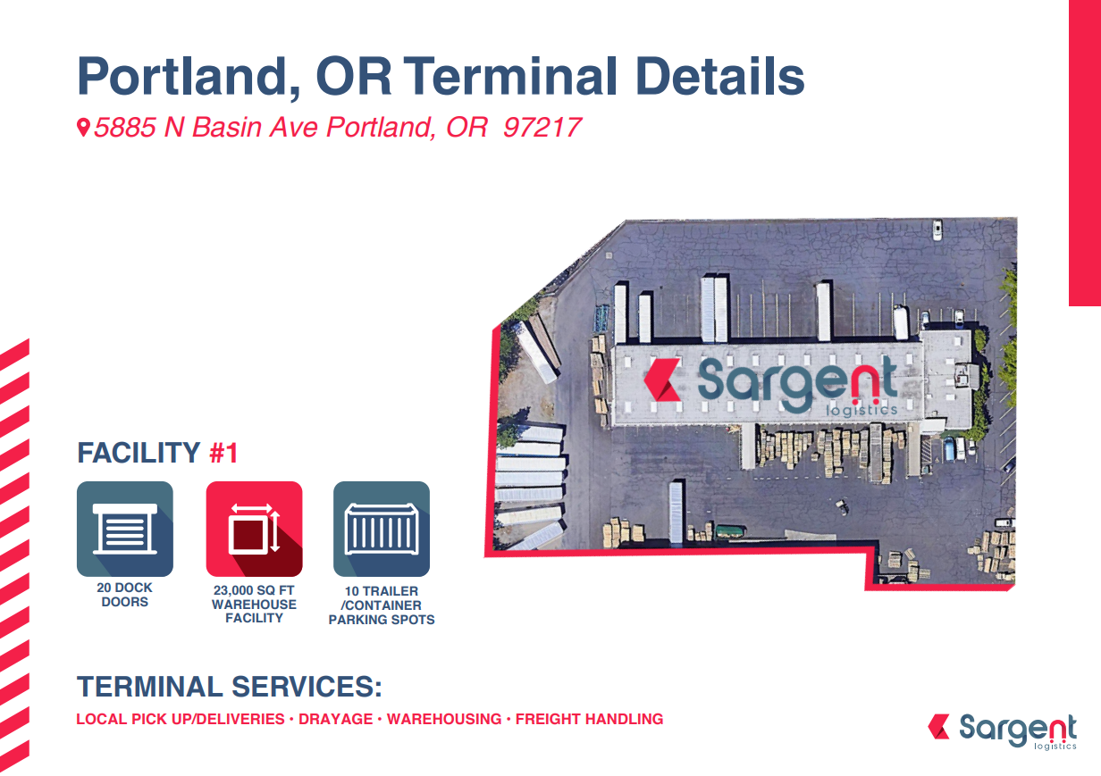 Sargent Logistics Cross-Dock Facility - Portland, OR Sargent Logistics Cross-Dock Facility - Portland, OR