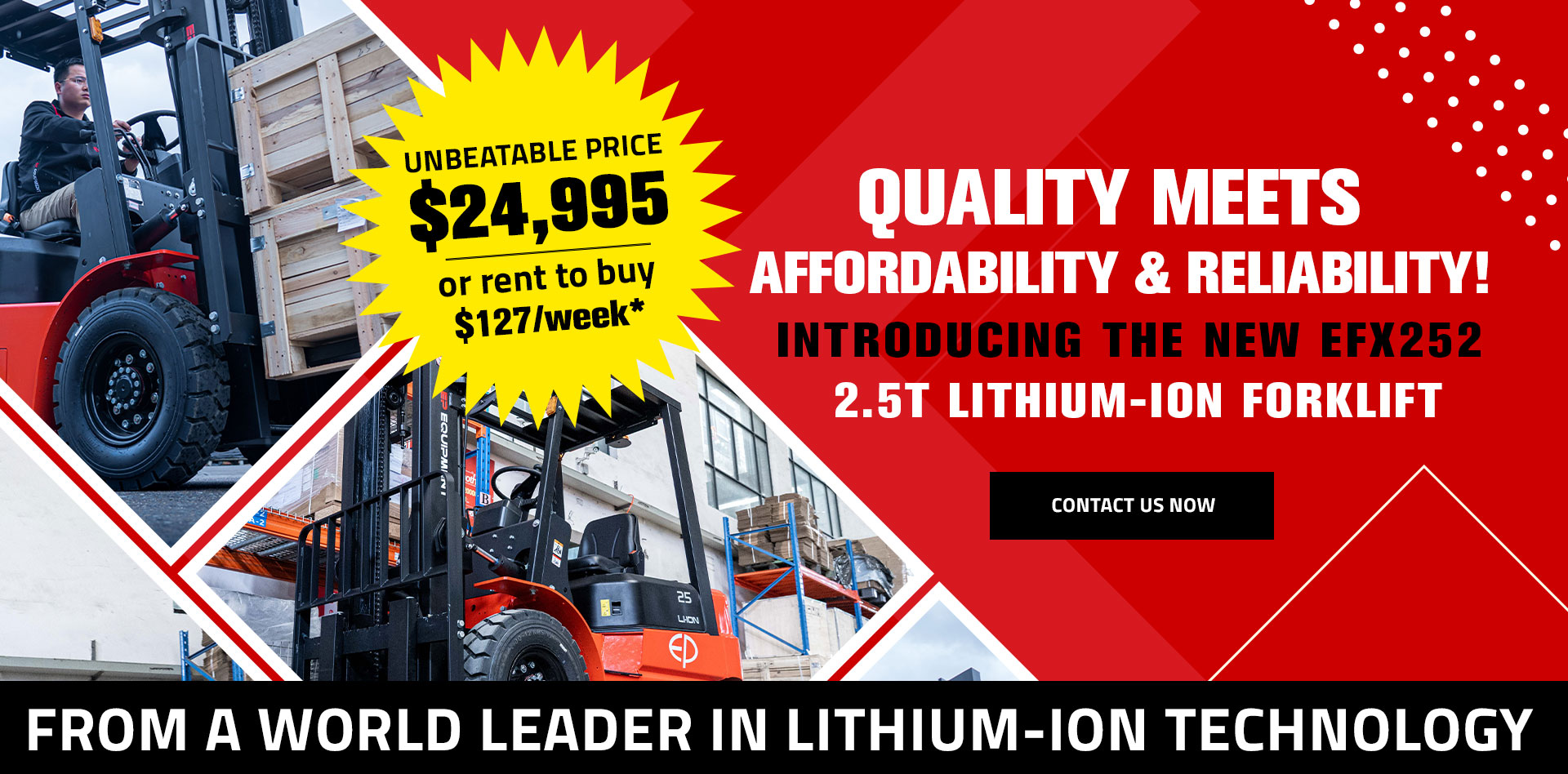 EP Forklifts | EFX252 | NEW 2.5T Forklift
