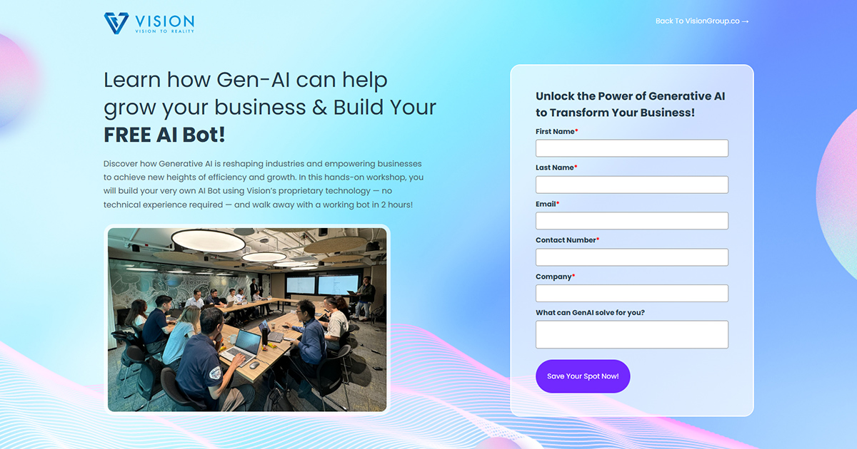 Vision Generative AI Workshop | Boost Sales & Productivity with AI